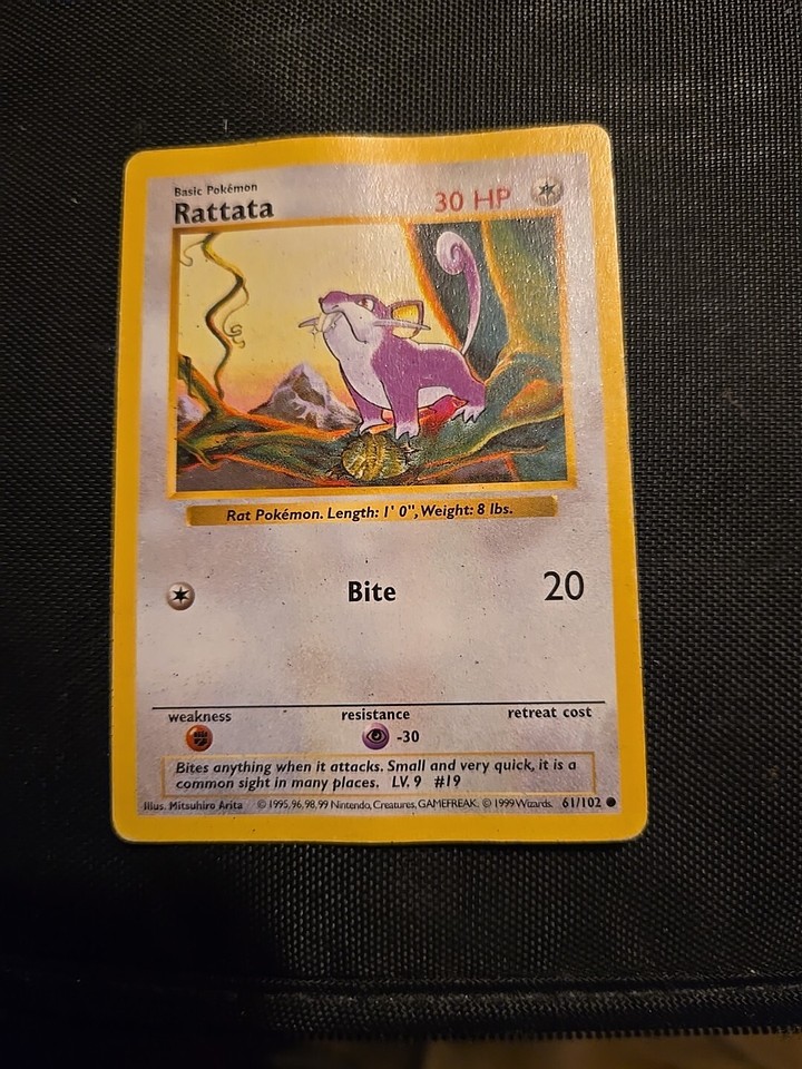 Rattata - 1999 WotC Pokemon 61/102 - TRAINER DECK A | eBay