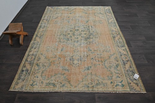 Oushak Turkish Vintage Rug 6x7 Kilim Rug Anatolian Handmade Boho Decor ...