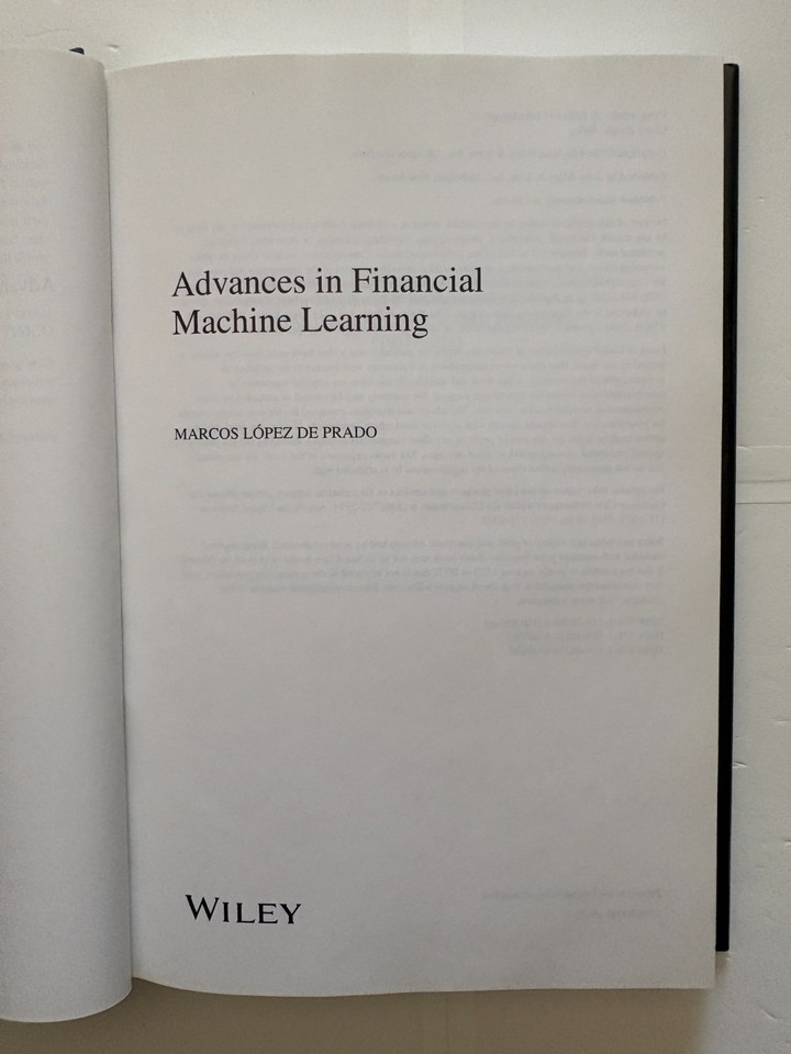 Advances in Financial Machine Learning | eBay