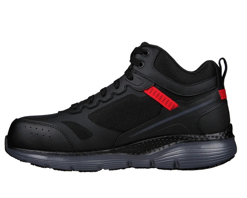 Men's Skechers Work Arch Fit Slip Resistant Bensen Boot CT 200159 Black ...