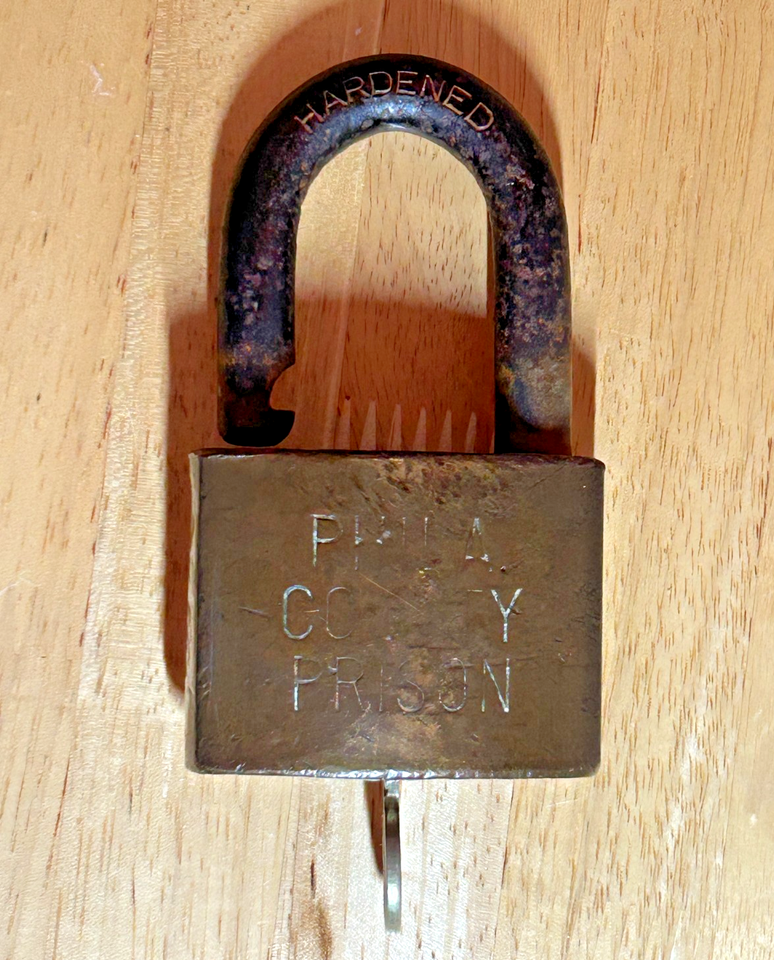 Antique Philadelphia County Prison Brass Padlock & Key (Heavy) | eBay