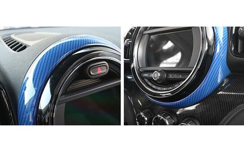 For Mini Cooper Countryman F60 Blue Carbon Fiber Central Volume CD ...
