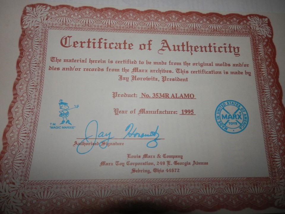 Marx Toys Official Davy Crockett at the Alamo Playset #3534R | eBay