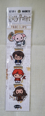 NEW Harry Potter Magnetic Page Clips bookmarks Re-Marks Dobby Hagrid ...
