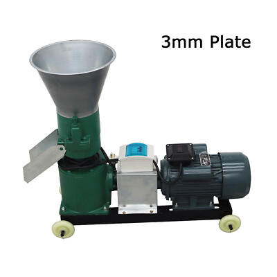 2-head Rollers Animal Feed Pellet Mill Machine with 3mm Plate 220V 150kg/h 3KW | eBay