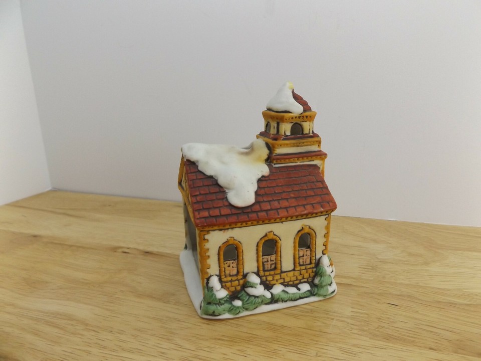 VTG Lefton Colonial Village Church Tea Light Holder 05817 Christmas ...