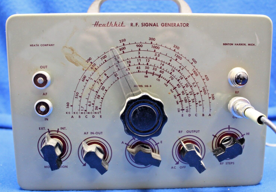 Vintage HeathKit RF Signal Generator Model SG-8 Powers On | eBay