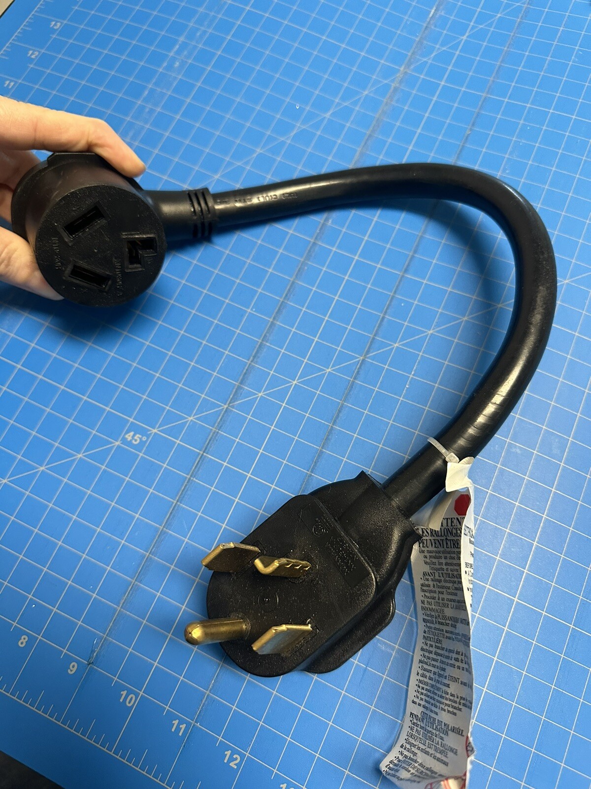 N14-30P to N10-30R Dryer Washer Welder Adapter Power Cord 1.5 foot New ...