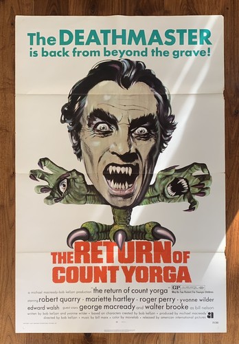 1971 RETURN OF COUNT YORGA original HORROR one sheet movie poster ...
