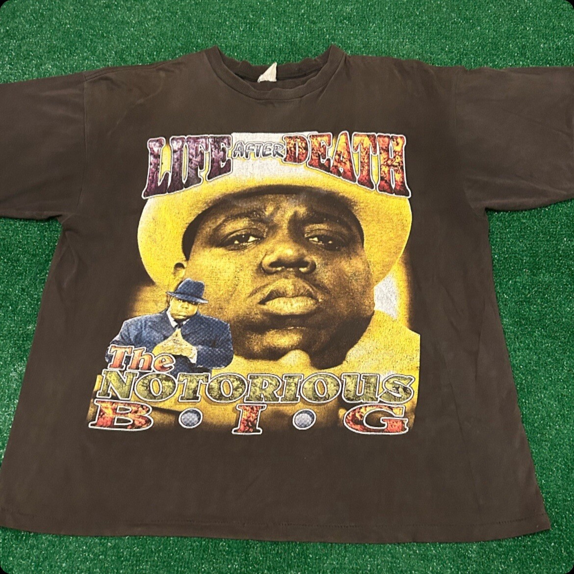 Vintage 90s Notorious BIG Biggie Tupac Rap Tee VTG Ba… - Gem