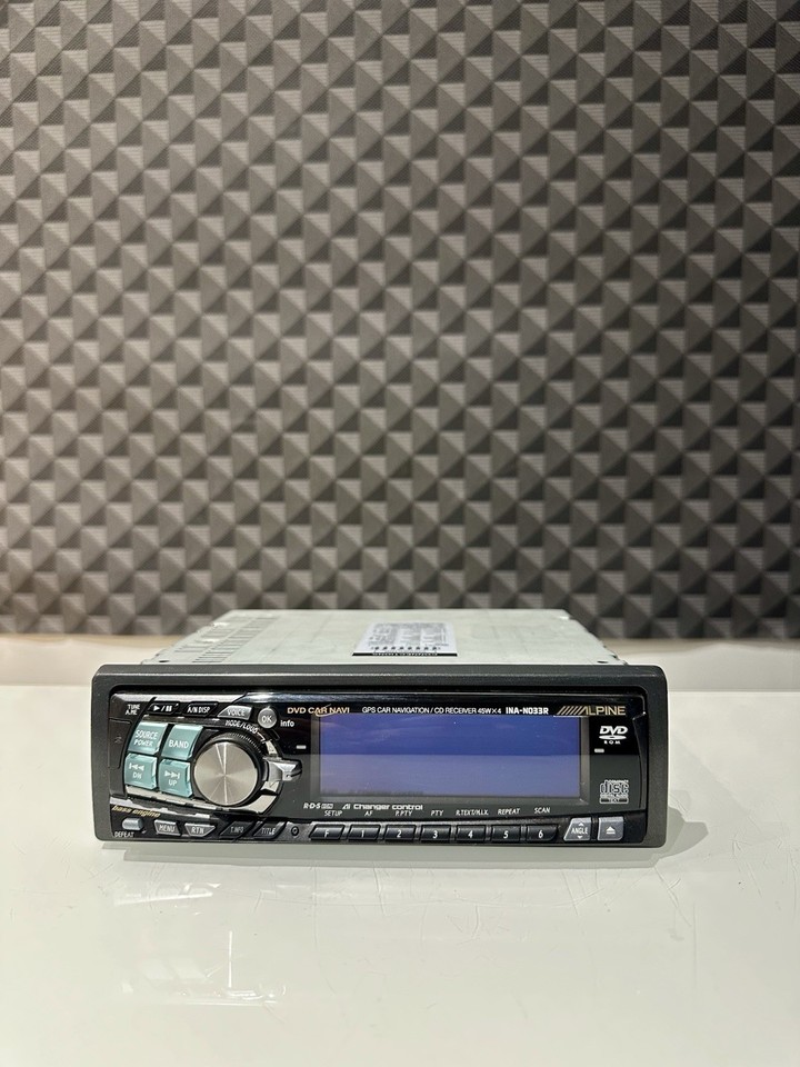 ALPINE INA-NO33R GPS NAVIGATION DVD CD SINGLE DIN CAR STEREO VINTAGE ...