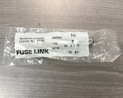 FL3T10 McGRAW EDISON FUSE LINKS AMP 10 TYPE T UNIVERSAL REMOVABLE ...