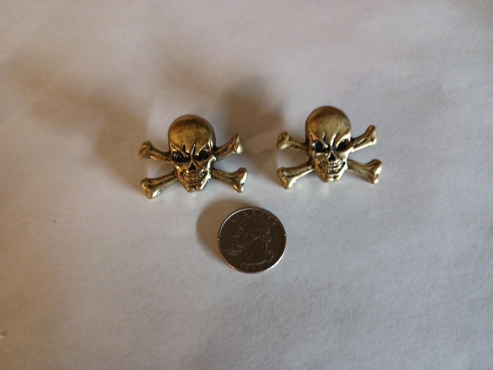 (2) Skull And Crossbones Pin (No Back Rivet) Bikers, Gothic, Pirates ...