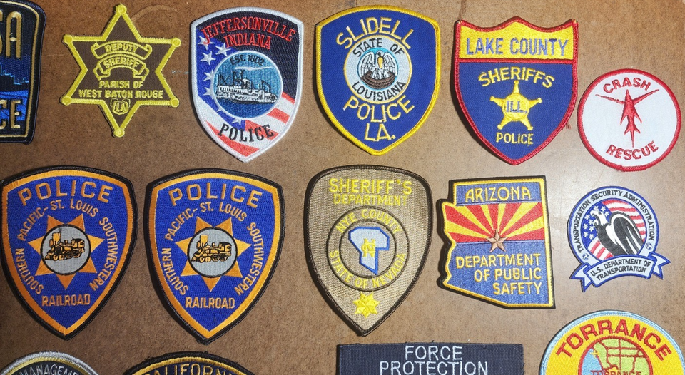 Lot of 27 POLICE, SHERIFF, FIRE, Security & Law Enforcement Patches ...