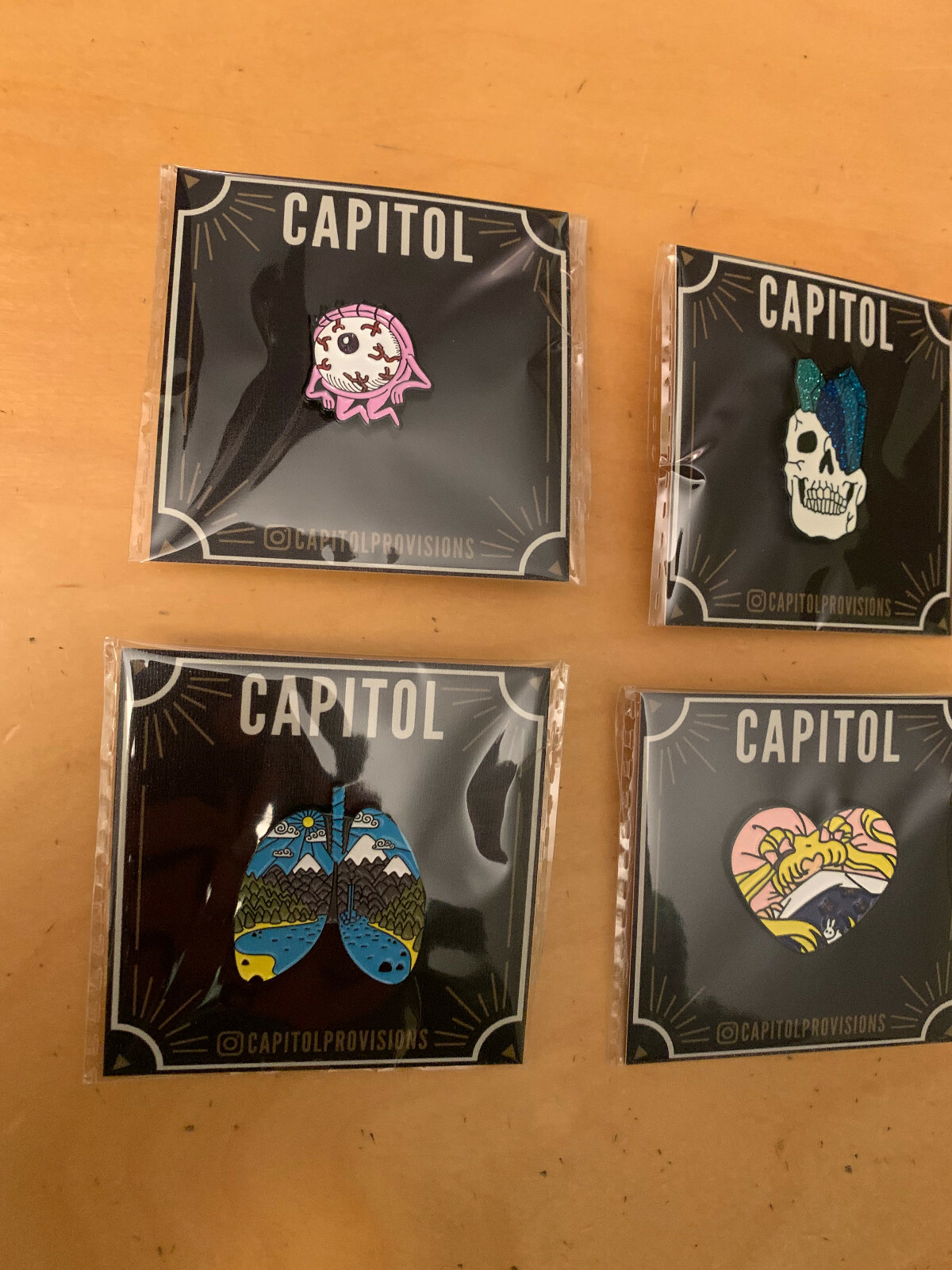 BODY PARTS Pins Brooches Hard Enamel Lapel - NEW CAPITOL, LOT OF 4 | eBay