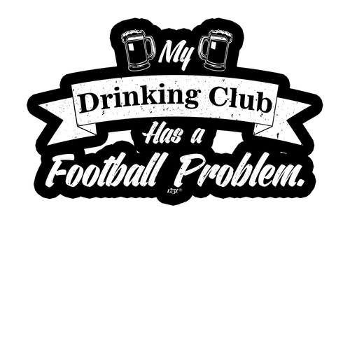 Small Car Sticker my drinking club has a football problem Decal Bumper ...