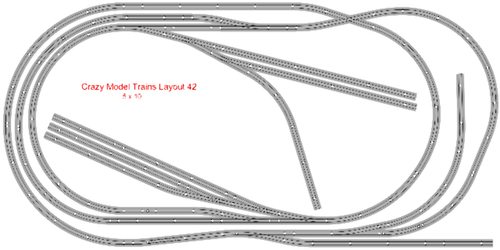 Bachmann E-Z Track Train Layout #042 Train Set HO Scale 5' X 10' Wire ...