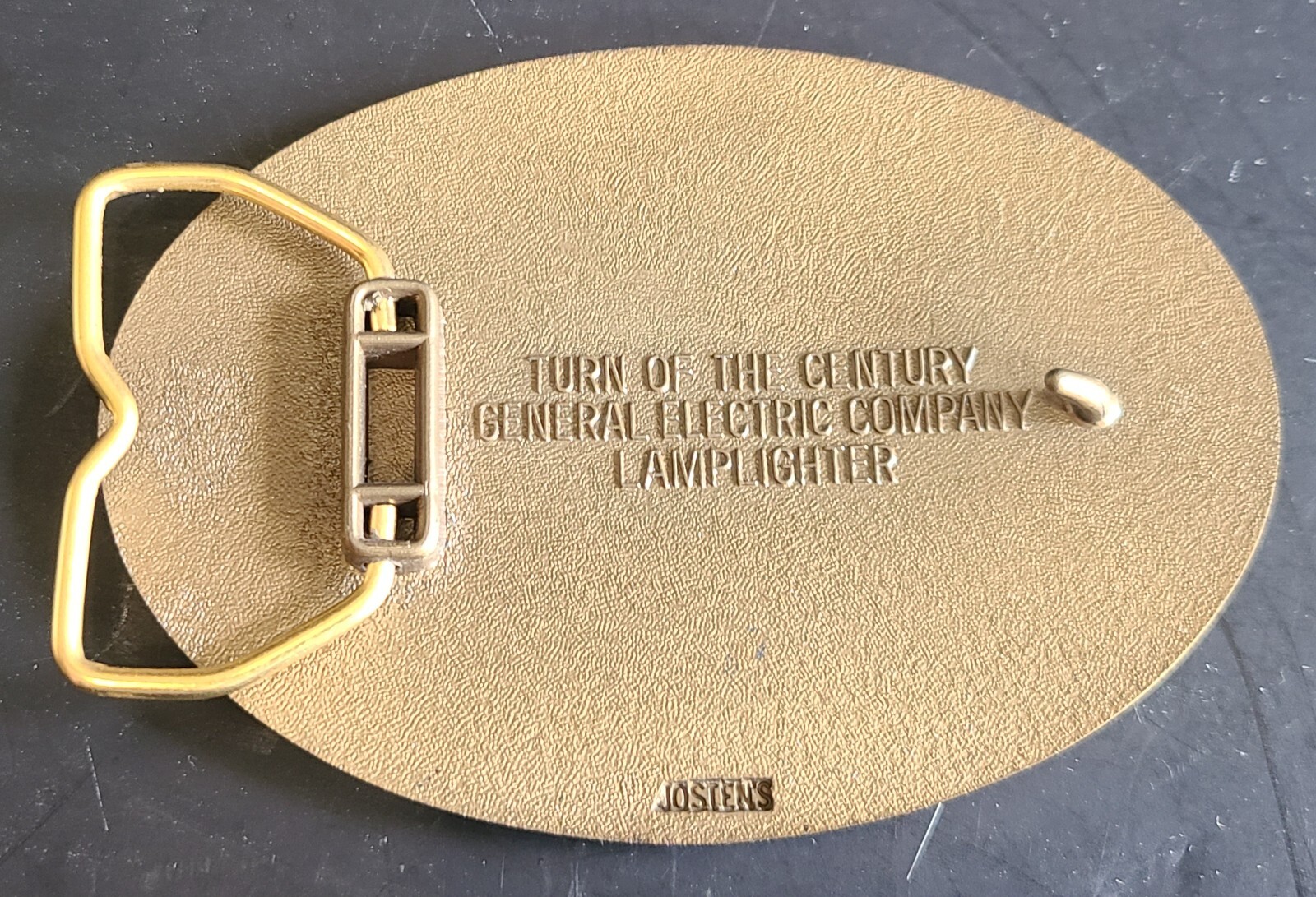General Electric GE Turn of the Century Lamplighter Jostens Brass Belt ...