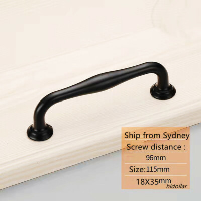 BLACK KITCHEN WARDROBE BATHROM ALLOY DRAWER HANDLE DOOR GRIP PULL ...