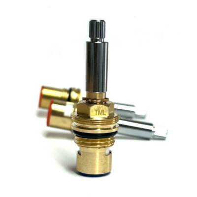 Chrome stem 1/2" ceramic Valve cartridge long traditional tap 20 spline ...