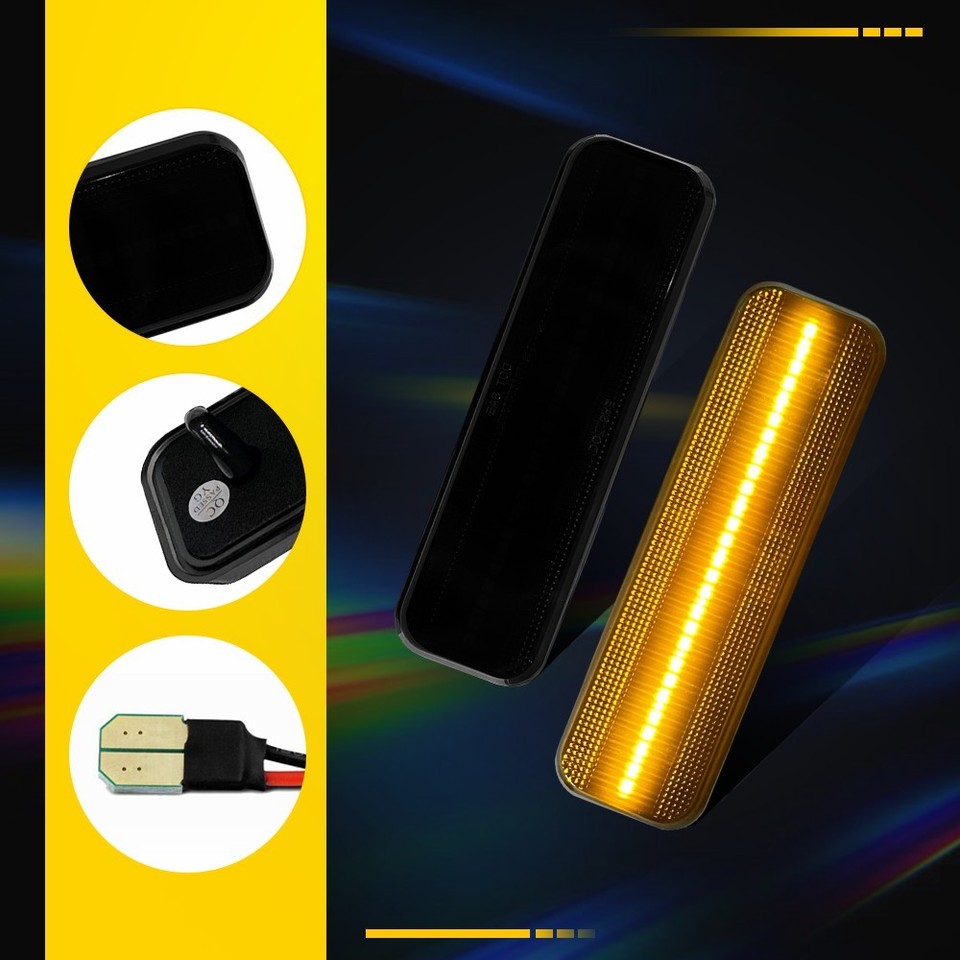 Smoked Lens Side Front Marker Light Lamps For 72-93 Dodge Ram Truck Ram ...