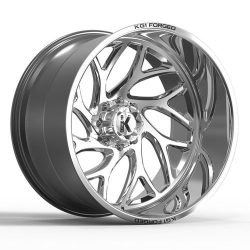 24x14 KG1 KC009 Vortex Polished DIRECTIONAL FORGED Wheels Blank (-76mm ...
