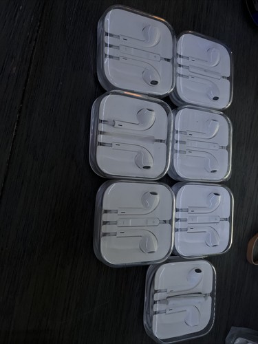 LOT of 7 Original Apple iPhone EarPods 3.5mm Headset Earbuds NEW OEM | eBay