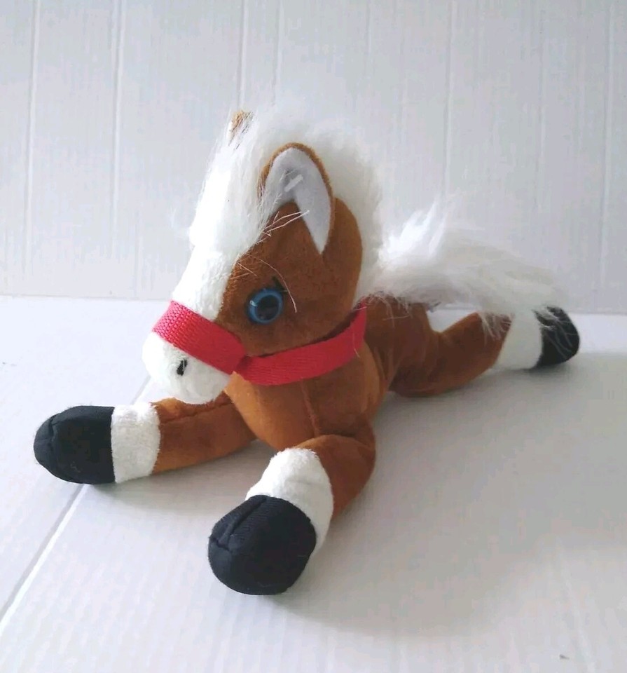 Classic Toy Co Plush Horse Pony Brown White Black Stuffed Animal Toy ...
