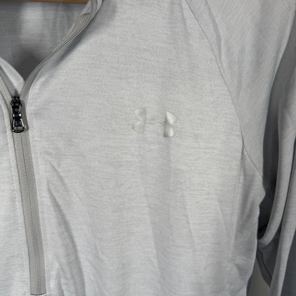 Under Armour Light Blue Tech Halfzip Top HeatGear Medium Loose | eBay UK