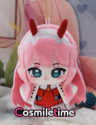 Darling In The Franxx 02 Zero Two 12cm Plush Doll Keychain Pendant Toy ...