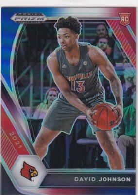 2021-22 PRIZMS RED WHITE BLUE DAVID JOHNSON TORONTO RAPTORS NK827 | eBay