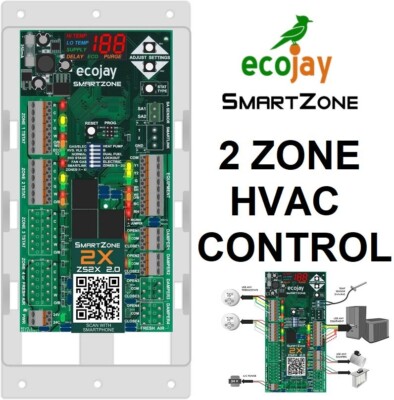 SmartZone-2X : 2 Zone HVAC Controller KIT w/Temp Sensor; Dual climate ...