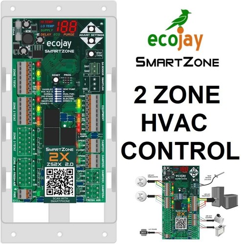 SmartZone-2X : 2 Zone HVAC Controller KIT w/Temp Sensor; Dual climate ...