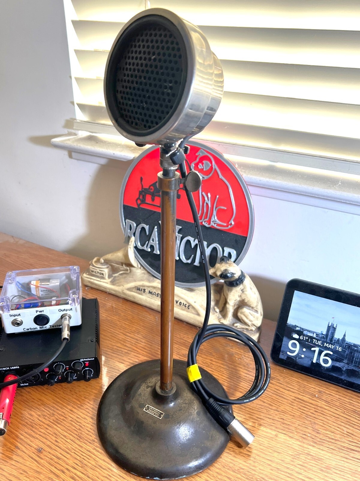 Super Rare 1930's LUSTRAPHONE MC Microphone, working w/old Universal ...