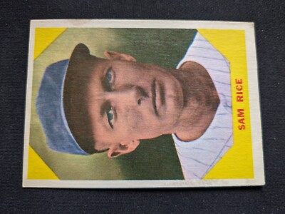 1960 Fleer Baseball Greats # 34 Sam Rice (HOF) - Washington Senators ...