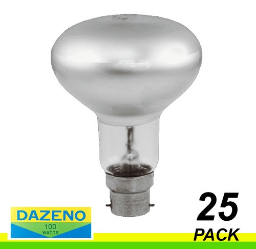 25 x 100W Incandescent R80 Reflector Light Globes Bulbs Bayonet B22 BC ...