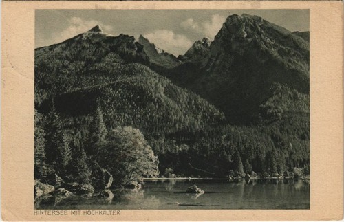 CPA AK Hintersee b. Berchtesgaden - Partie mit dem Hochkalter GERMANY ...