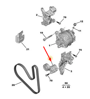 CITROEN BERLINGO K9 Belt Tensioner 1631627680 New Genuine | eBay UK