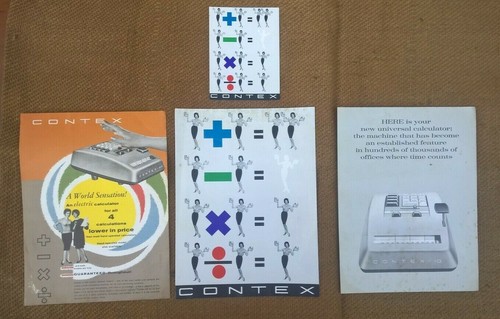 Vintage Contex Adding & Calculating Machine Advertising Catalogue ...