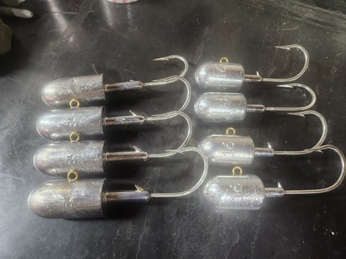 24oz/16oz saltwater bullet Jig heads ALASA Halibut Lingcod 12/0 hooks 8 ...
