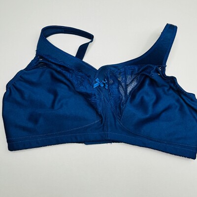 Glamorise Full Coverage Bra 40G Magic Lift Wire Free Blue Unlined ...