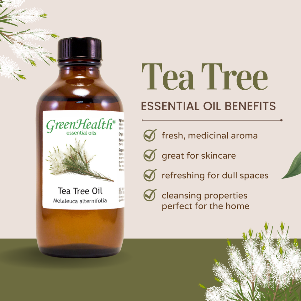 1 fl oz Tea Tree Essential Oil (100% Pure & Natural) - GreenHealth ...