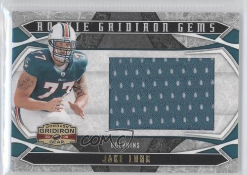 2008 Donruss Gridiron Gear - Rookie Gridiron Gems Jake Long #234 Jumbo ...