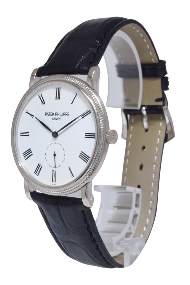 Patek Philippe 5116 Calatrava 18k White Gold Mens Watch Box/Archive ...