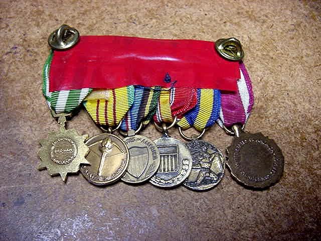 Vintage Vietnam War US Army 6 Campaign Service MINI Medal Bar | eBay