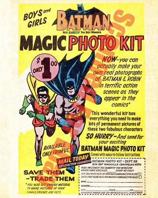 Retro Batman Robin Comic Book Back Page Advertisement Magic Kit 8x10 ...