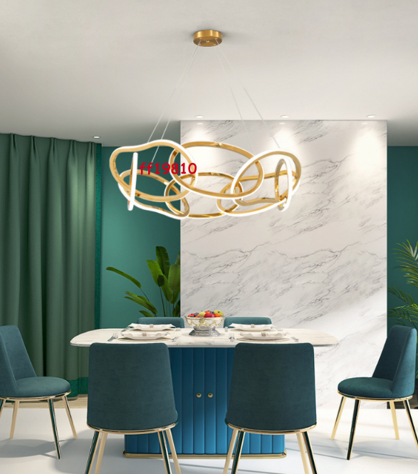 Modern Dimmable Stainless Steel Irregular Shape Light Ceiling ...