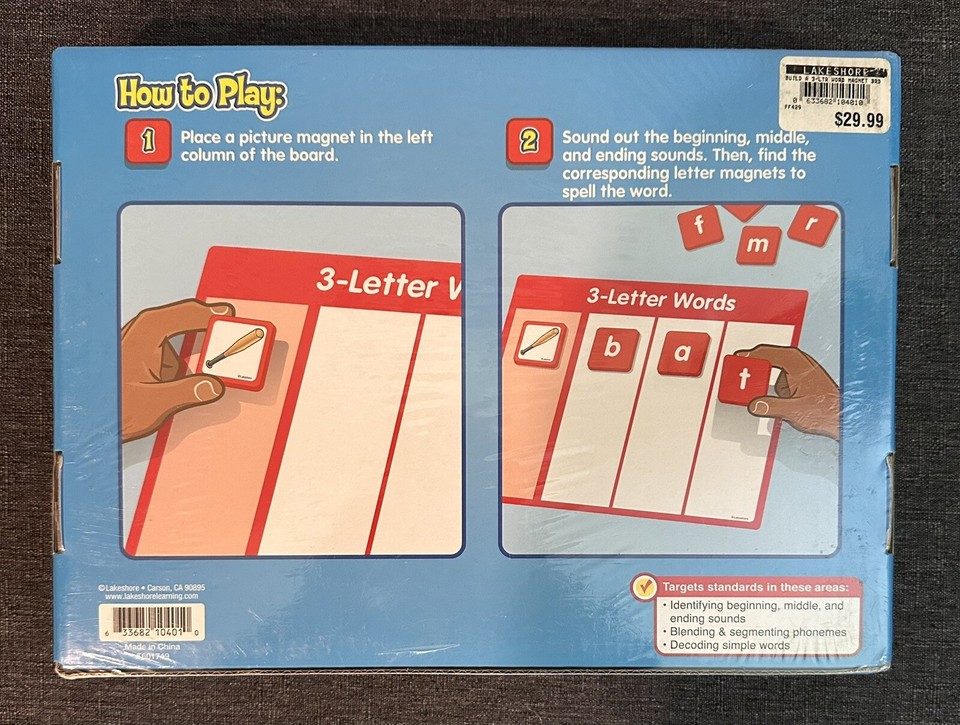 Lakeshore Build-A-Word! Magnet Board | eBay