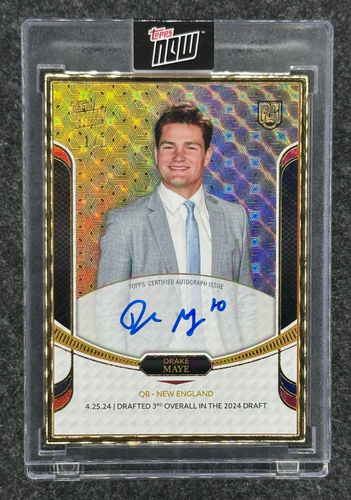 2024 Topps NOW Football Rookie Campaign Drake Maye Auto Hex Fractor 1/1 ...