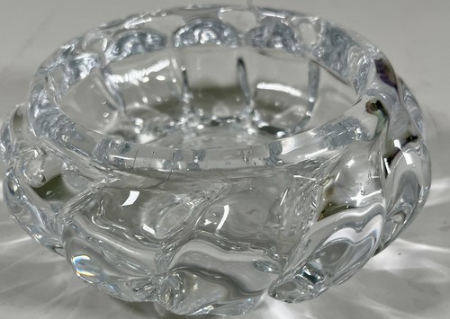 Gibraltar Crystal Glass Trinket Candy Bowl/Ashtray Clear Hand Blown ...